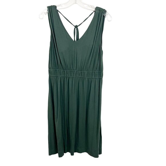 Soma | Dresses | Soma Wknd Green Jersey Knit Draped Mini Dress Pockets ...